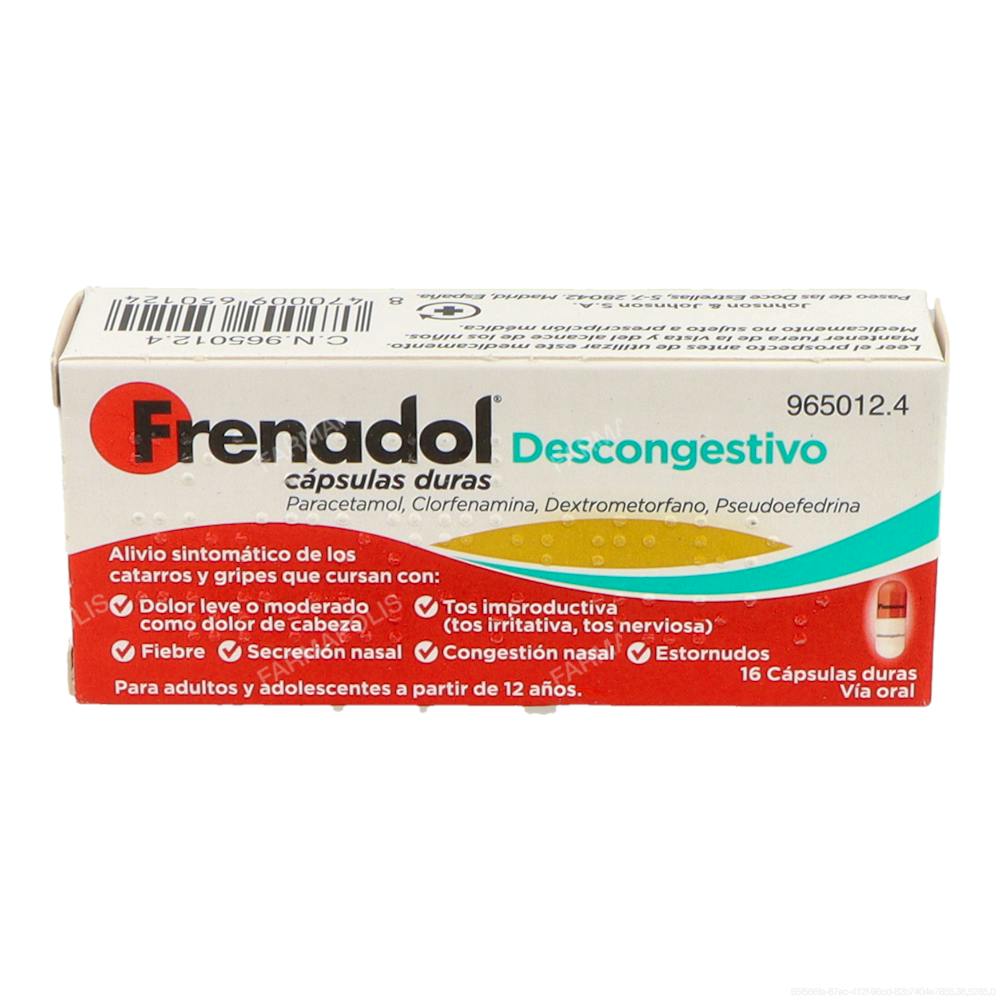 Frenadol descongestivo 16 cápsulas | Olaiz