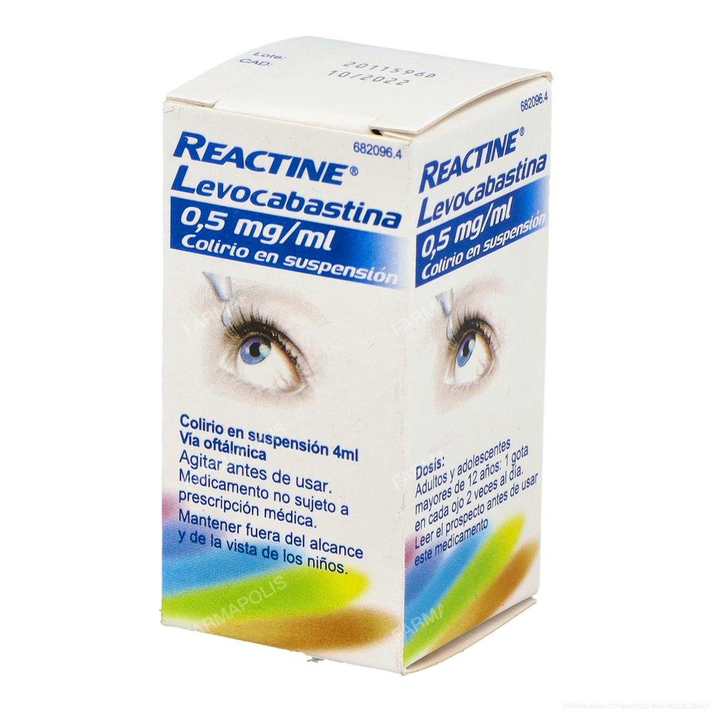 Reactine levocabastina colirio 4ml | comprar al mejor precio farmacia