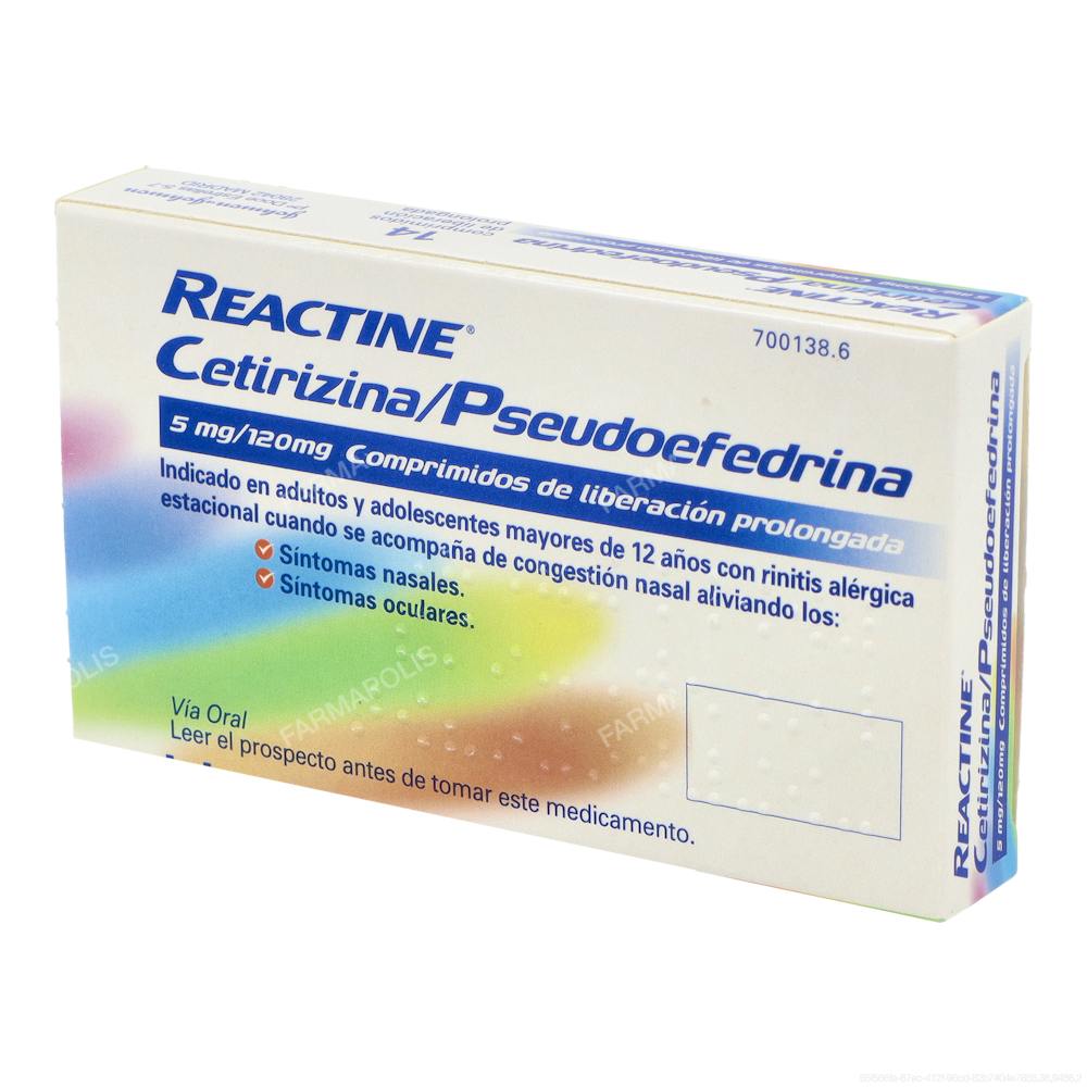 Reactine Plus 14 comprimidos | Olaiz