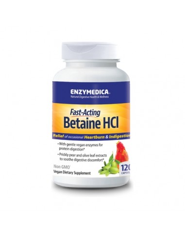 Betaine HCl, 120 cápsulas, de Enzymedica - Olaiz
