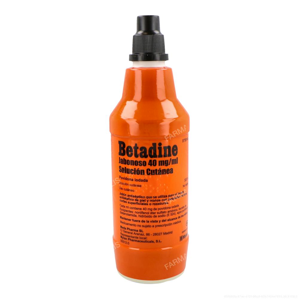 Betadine scrub 7.5% solución tópica jabonosa 500ml desinfección | Olaiz