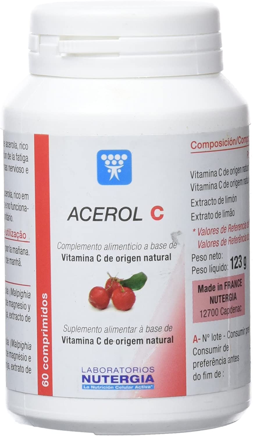 Comprar Acerol C 60 comprimidos Nutergia al mejor precio | Olaiz