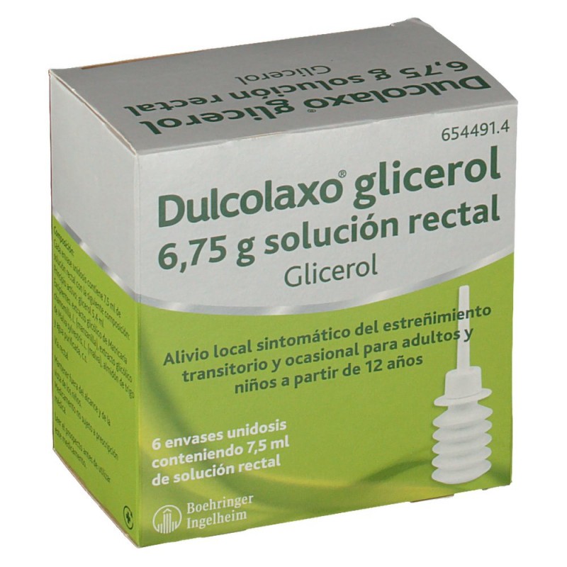 Dulcolaxo glicerol 6.75 g solucion rectal 6 enemas 7.5 ml