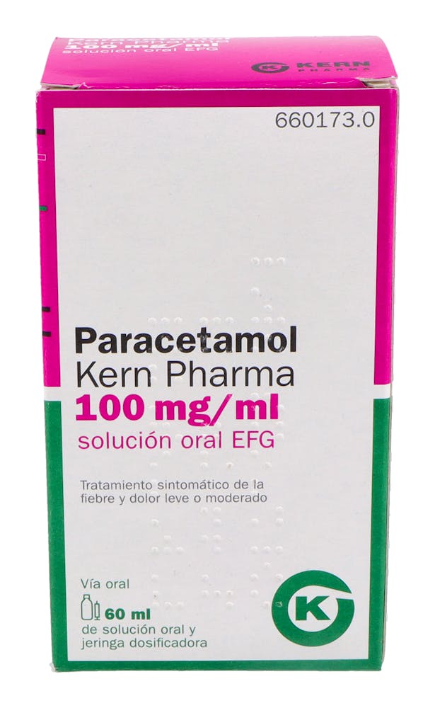 Paracetamol kern pharma 100 mg/ml 60 ml solución oral | Olaiz