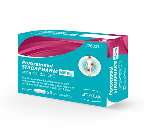 Paracetamol Stadapharm 650 mg 20 comprimidos al mejor precio | Olaiz