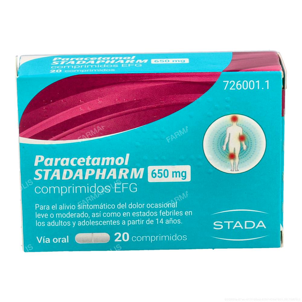 Paracetamol Stadapharm 650 mg 20 comprimidos | Olaiz